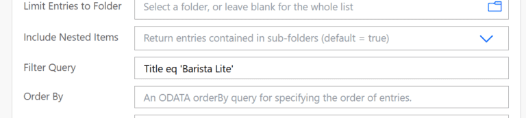 Query Filter | Power Automate App Services | Power GI
