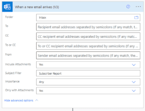 Power Automate | Excel file | SharePoint | Power GI